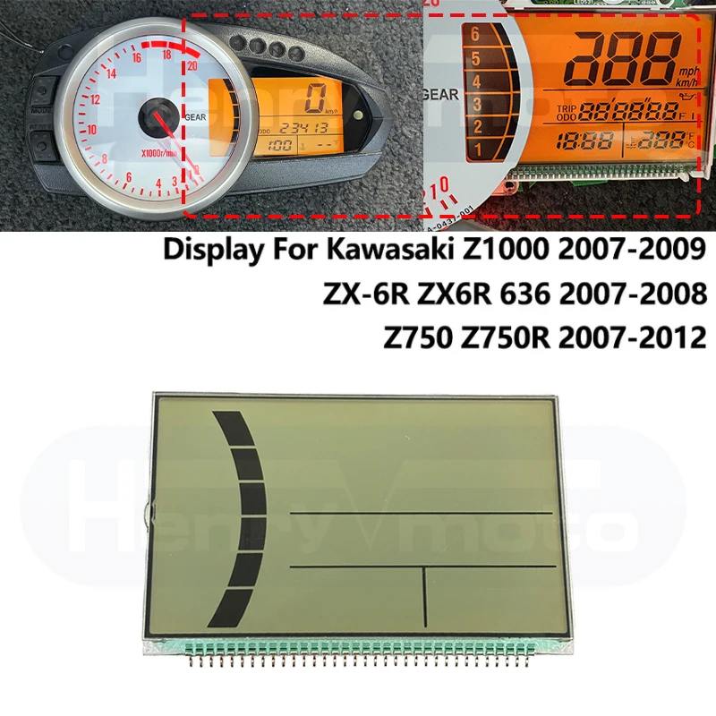 Motorcycle Meter Display For Kawasaki ZX-6R ZX6R 636 2007-2008 Z1000 ...