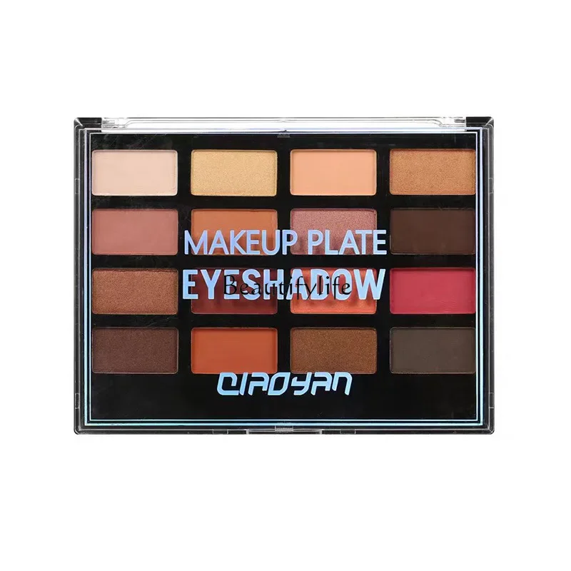 16-Colors-Eye-Shadow-Powder-Fine-and-Easy-to-Color-Makeup-Palette-Rose ...