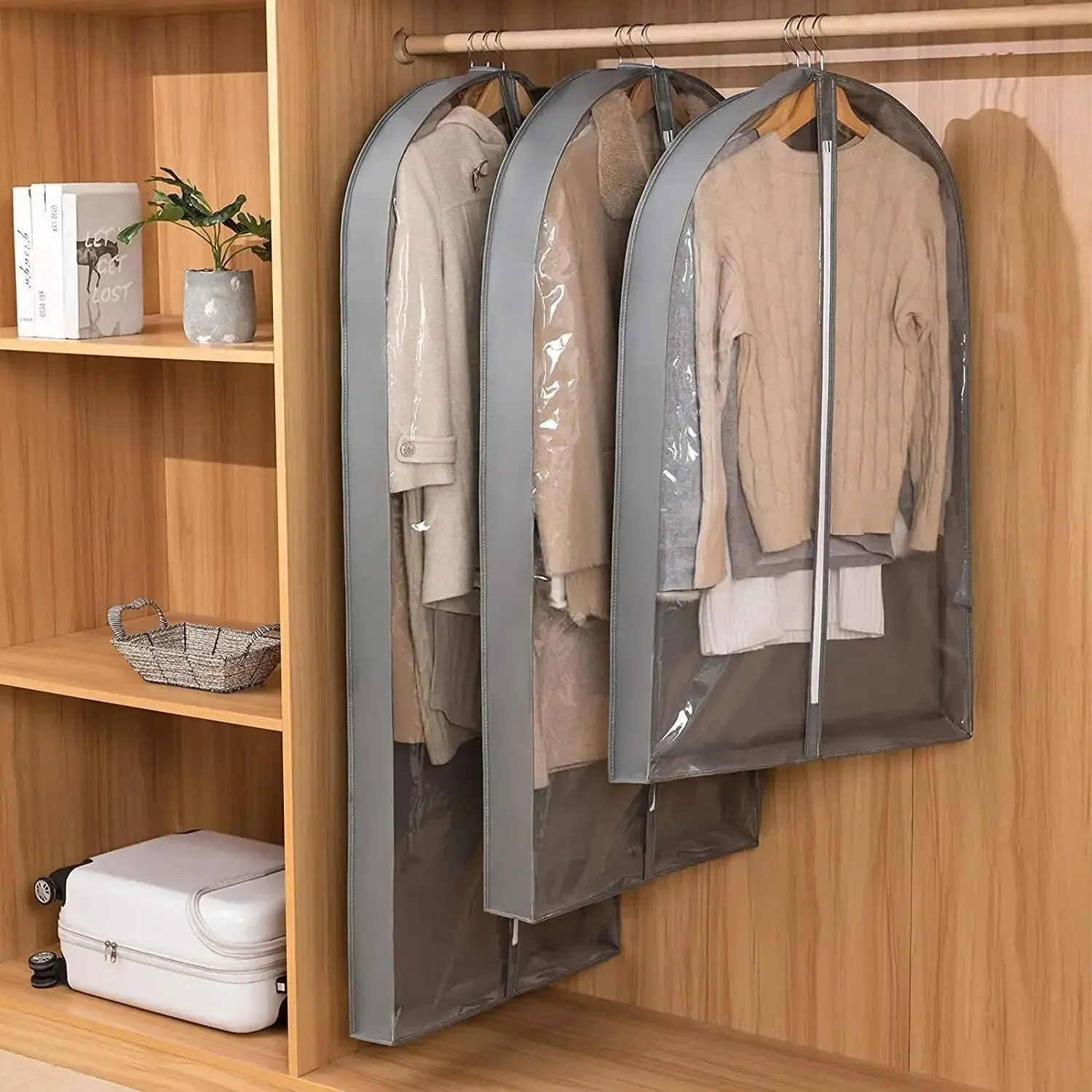 Non-woven-Fabric-Dustproof-Cover-For-Clothes-Coats-Foldable-Storage-Bag ...