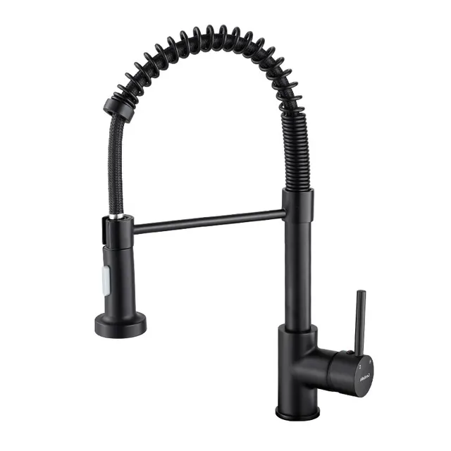 Preto e Chromed Primavera Pull Down Kitchen Sink Faucet Torneira de ...