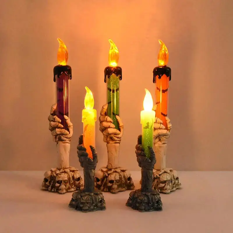 Halloween-Led-Candles-Skeleton-Ghost-Hands-LED-Light-Happy-Halloween ...