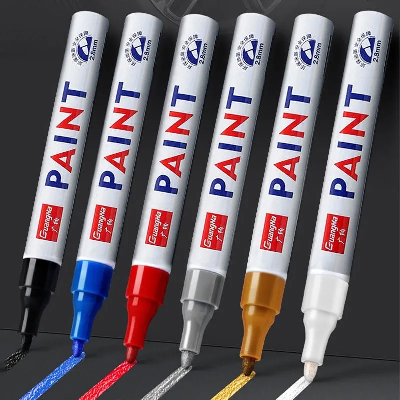 6Pcs-Colorful-Permanent-White-Paint-Marker-Waterproof-for-Stone-Markers ...
