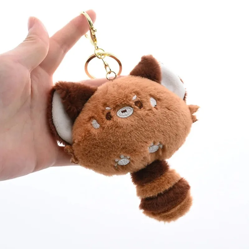 Cute Cartoon Red Panda Plush Toy Keychain Backpack Hanging Pendant ...