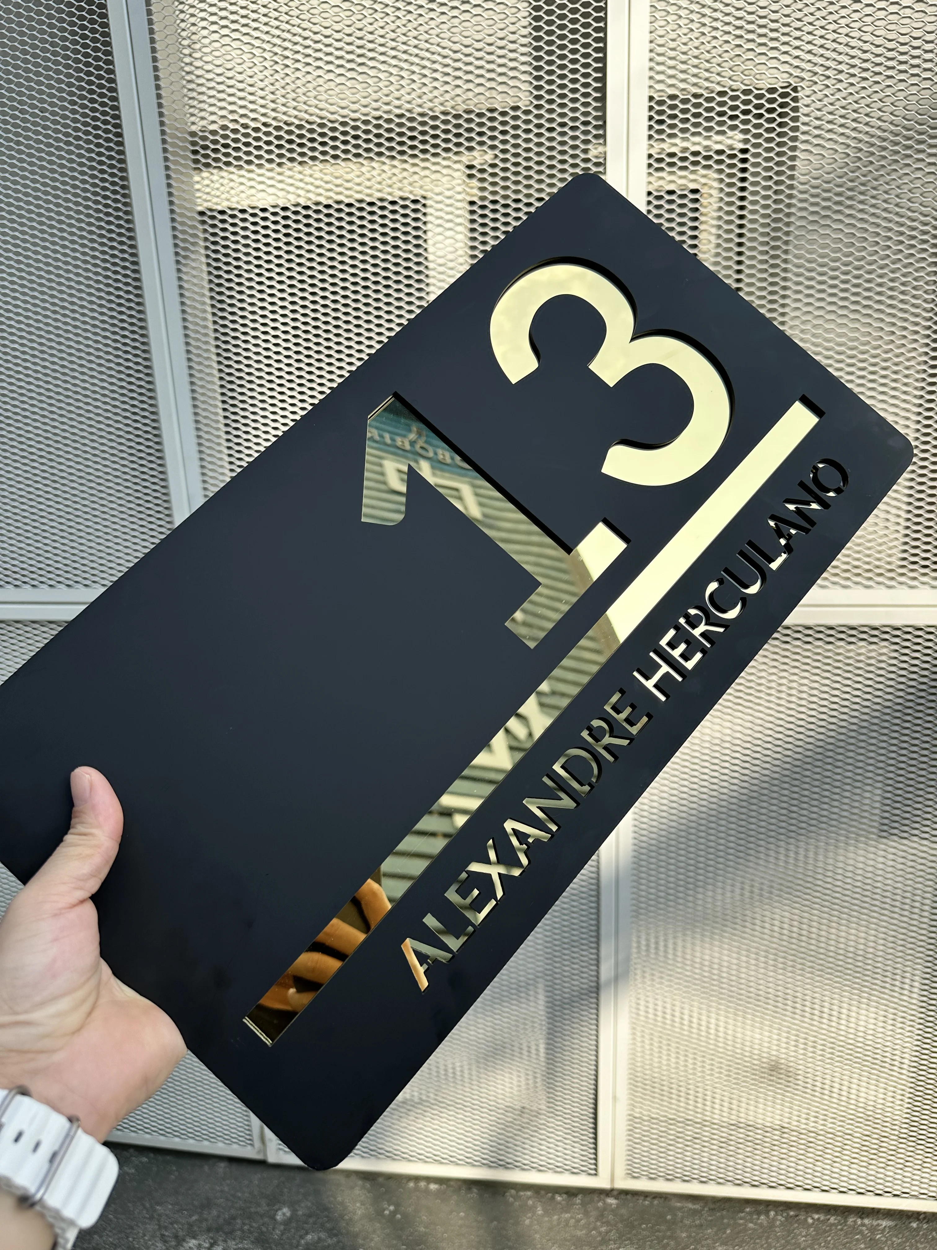 Customized Sign Outdoor House Numbers Plate Personalized House Number ...