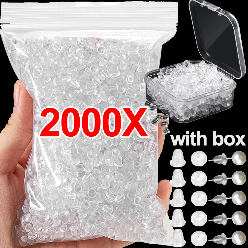 500-2000pcs-Rubber-Earring-Back-Stoppers-Soft-Transparent-Silicone-Ear ...