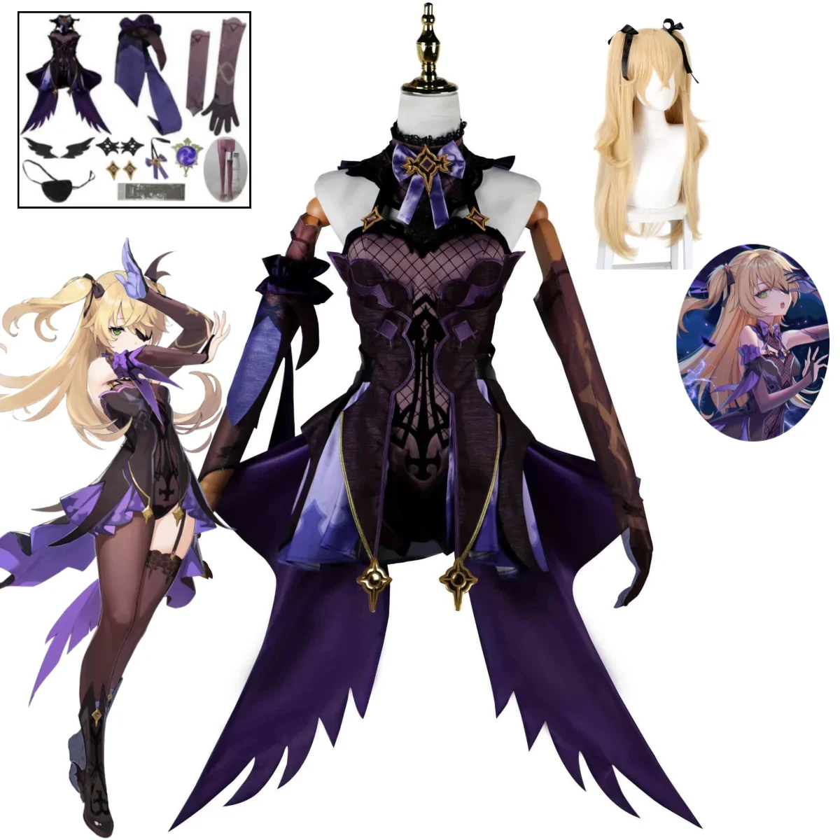 Disfraz-de-Anime-Genshin-Impact-traje-de-Cosplay-vestido-de-uniforme-p ...