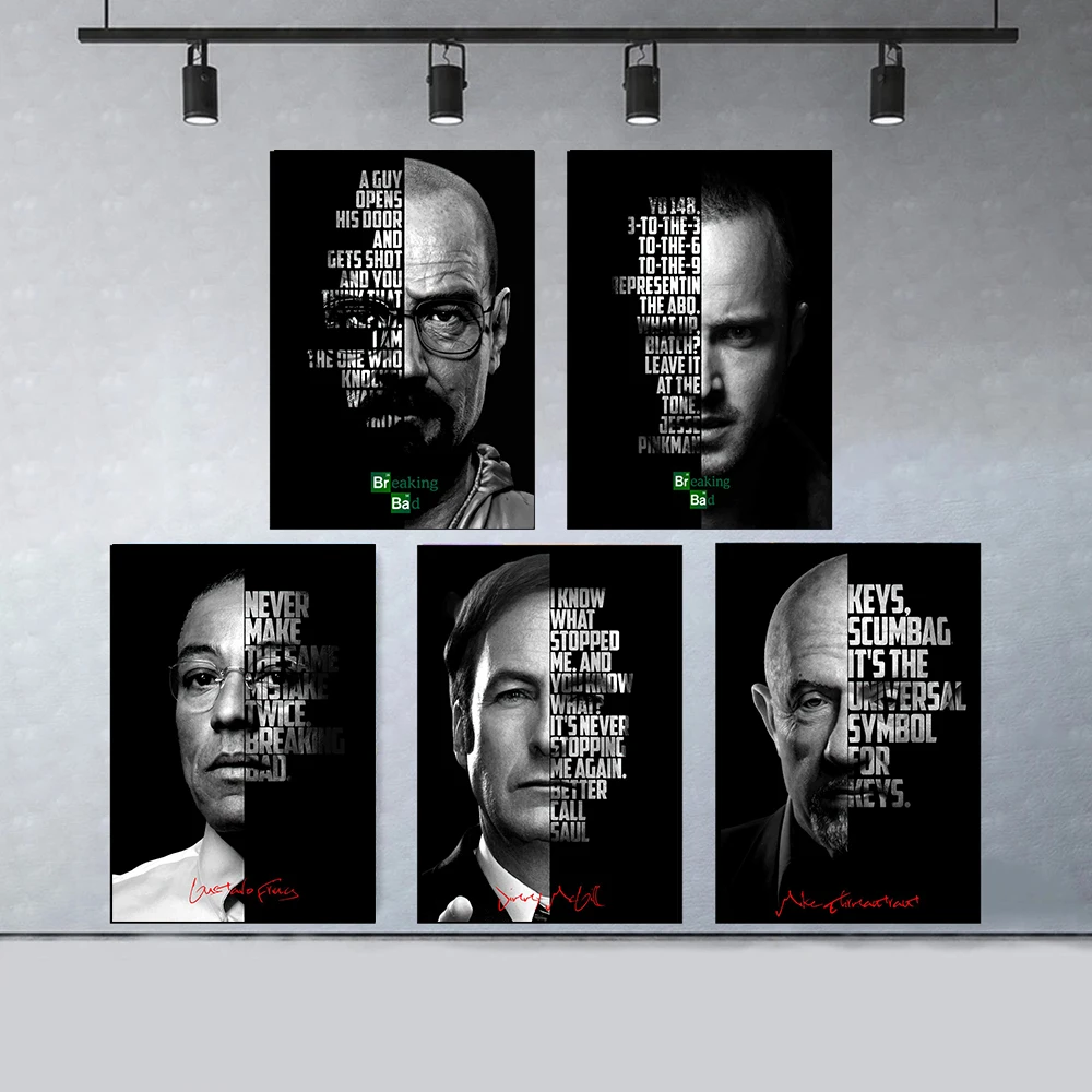 Breaking-Bad-TV-Movie-Motivational-Quote-Black-and-White-Portrait ...