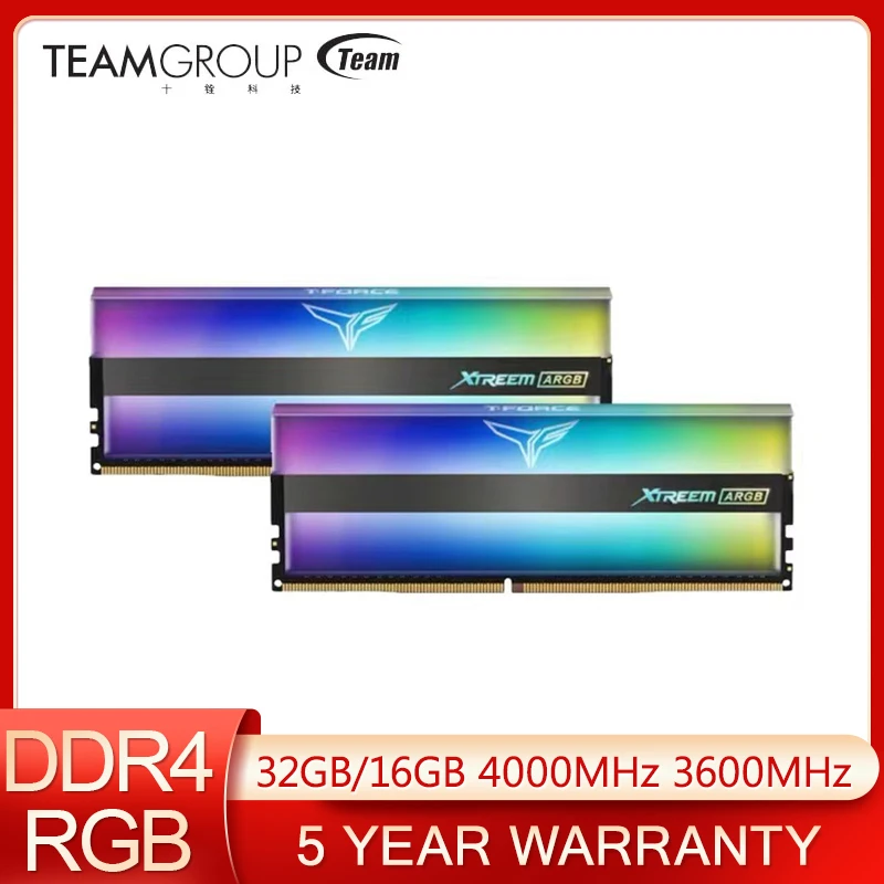 TEAMGROUP Xtreem Desktop Gaming Memory Ram Kit, T Force, ARGB, 3600MHz ...