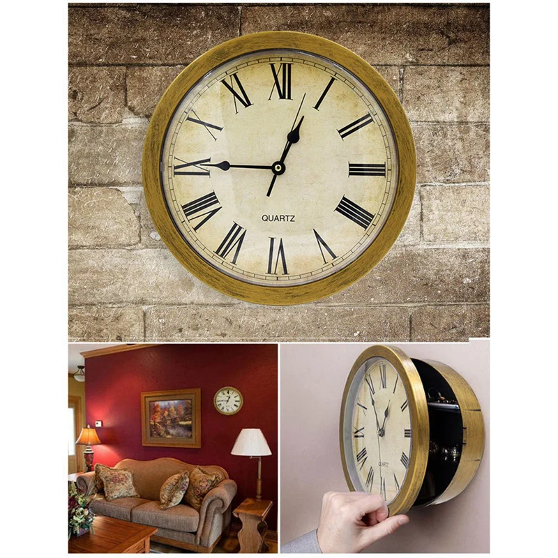 Special-Secret-Wall-Clock-Safe-Box-Wall-Mounted-Key-Cash-Jewelry-Money ...