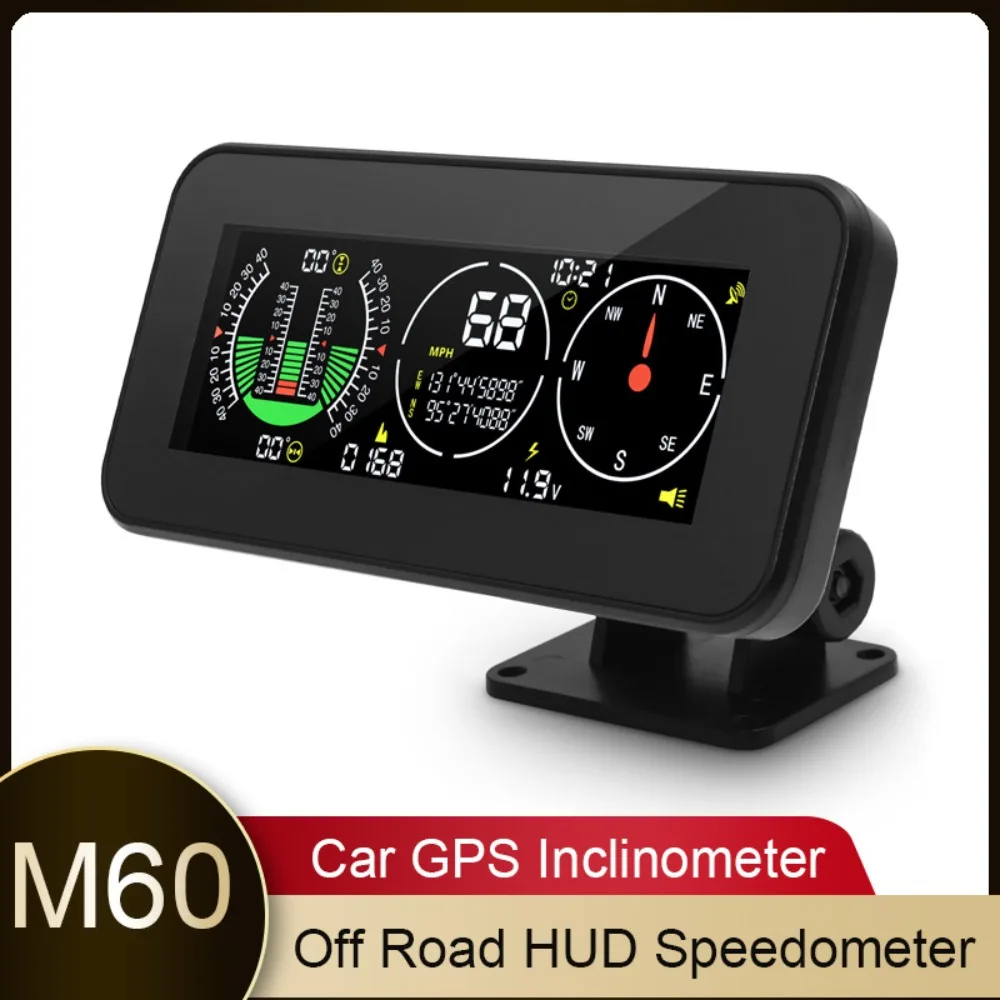 Car-GPS-Head-Up-Display-HUD-Speed-Slope-Meter-Digital-Speedometer-Off ...