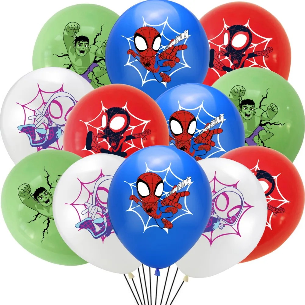 Spidey and His Amazing Friends Latex Balloons Marvel Superhero Birthday ...