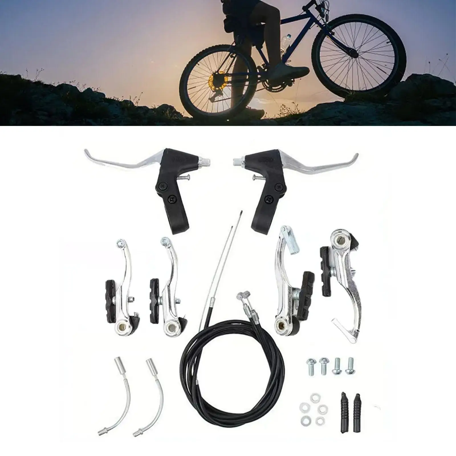 Bicycle-Brake-and-Cable-End-Caps-Braking-Cables-Mountain-Bikes-V-Brakes ...