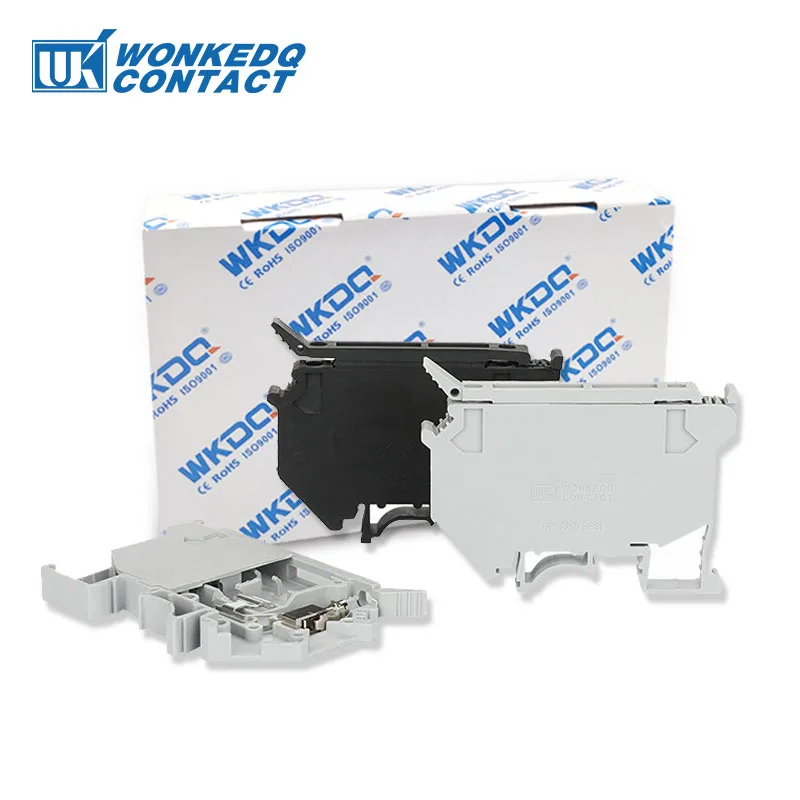 50Pcs-UK5-HESI-Fuse-Modular-With-LED-24V-220V-Screw-Electrical-Disconnect-Wire-Connector-Din ...