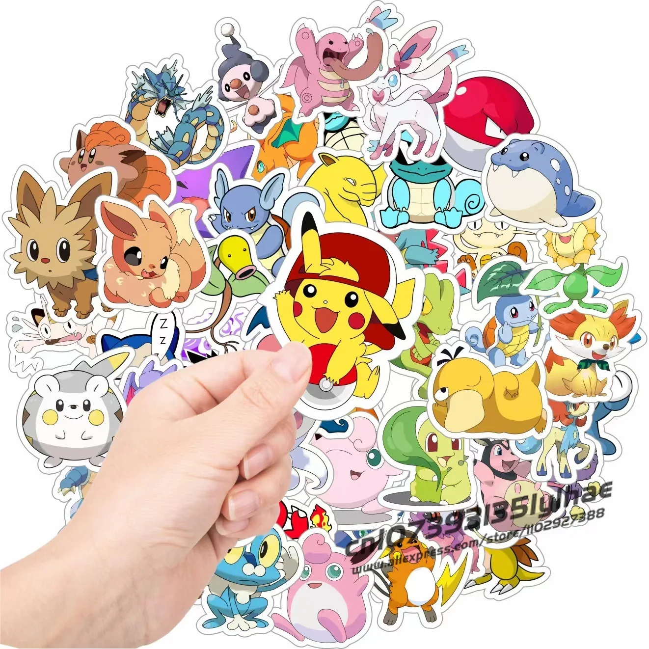 50pc-Pokemon-Stickers-for-Disney-Stitch-Lion-King-Hello-Kitty-Doraemon ...