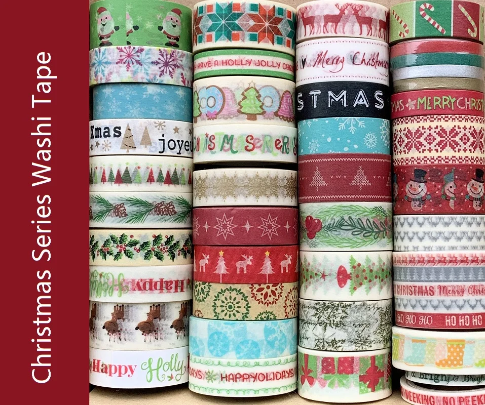 Christmas Adhesive Paper Tape | Washi Christmas Tapes | Washi Tape ...