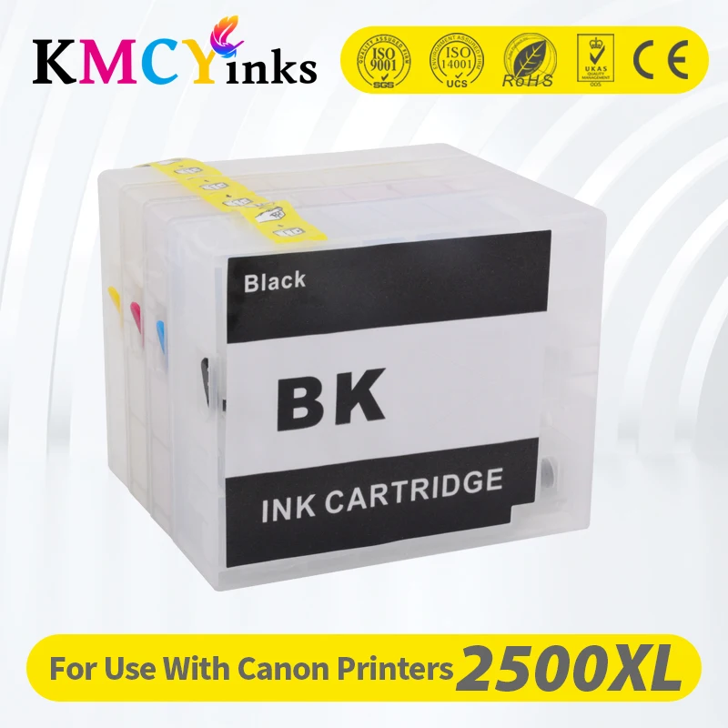 KMCYinks 4Color PGI-2500 Refillable Ink Cartridge For Canon MAXIFY ...