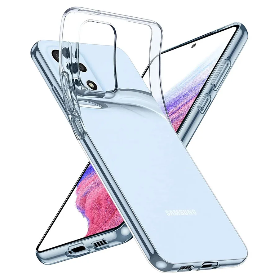 Funda de silicona transparente para móvil, carcasa trasera ultrafina para Samsung A54, A34, A14 ...