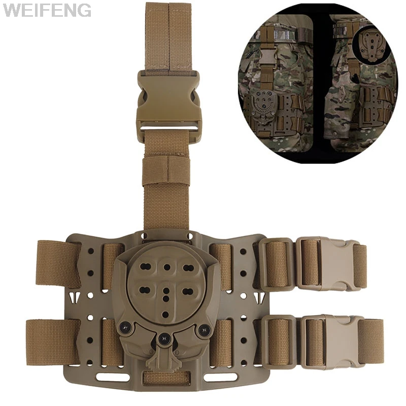 Tactical-Low-Ride-Drop-Leg-Gun-Holster-Platform-Adapter-360-Rotation ...