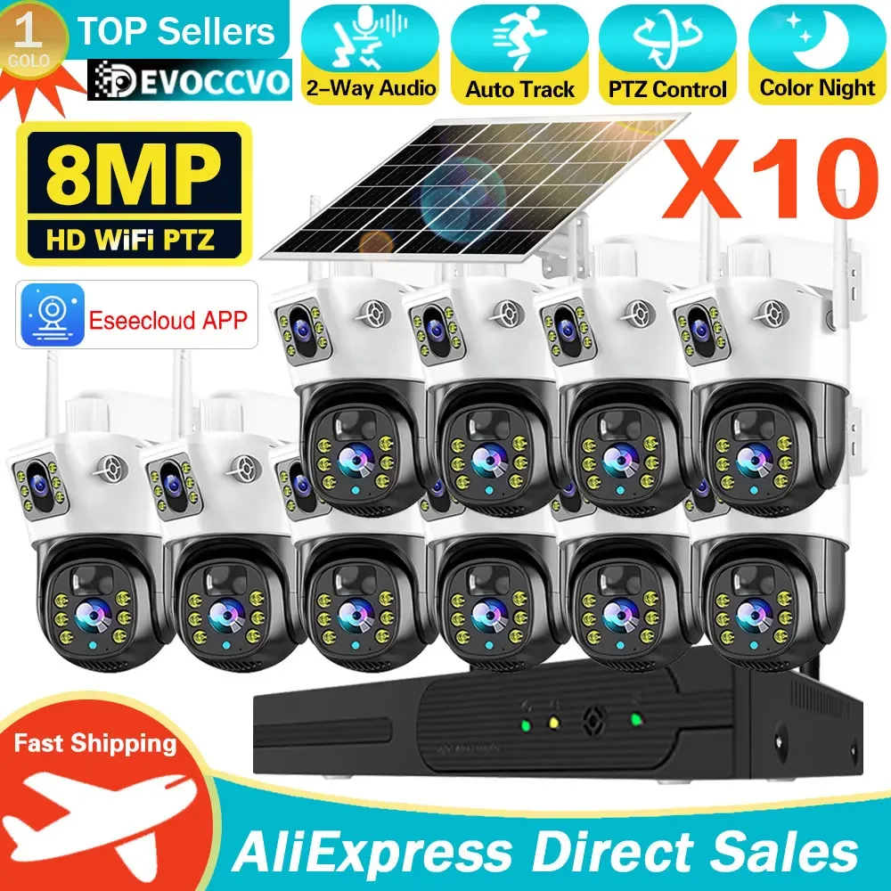 10CH-NVR-8MP-Wireless-CCTV-Security-Camera-System-Outdoor-Solar-Battery ...