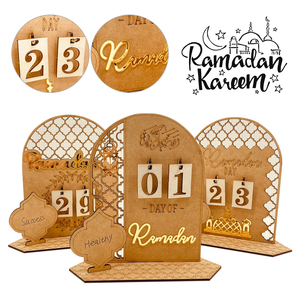 New-Wood-Ramadan-Countdown-Calendar-Wooden-Eid-Mubarak-Ornament-Kareem ...