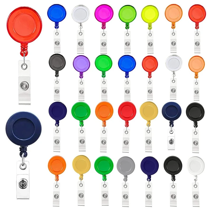 Badge-Holder-Retractable-Clip-30-Pack-Colorful-Badge-Clips-Holders-For ...