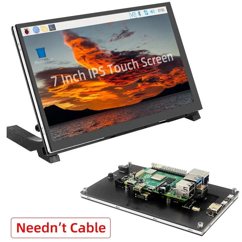 7-Inch-Raspberry-Pi-4-IPS-Touch-Screen-1024-600-HD-LCD-Capacitive ...