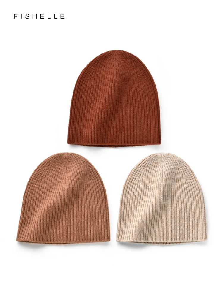 Basic style earth color solid color wool hat women's autumn winter warm ...