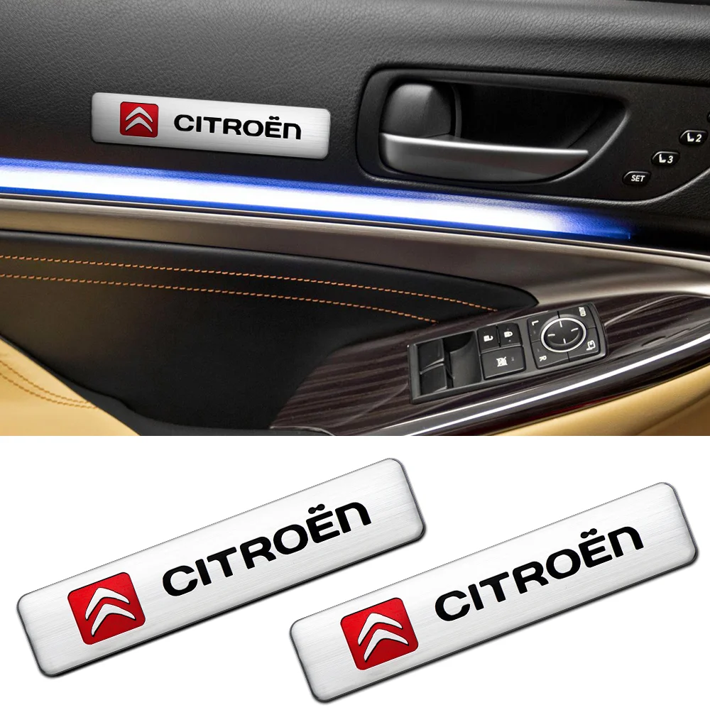 1/2Pcs Metal Logo Car Styling Body Fender Trunk Decoration Stickers For ...