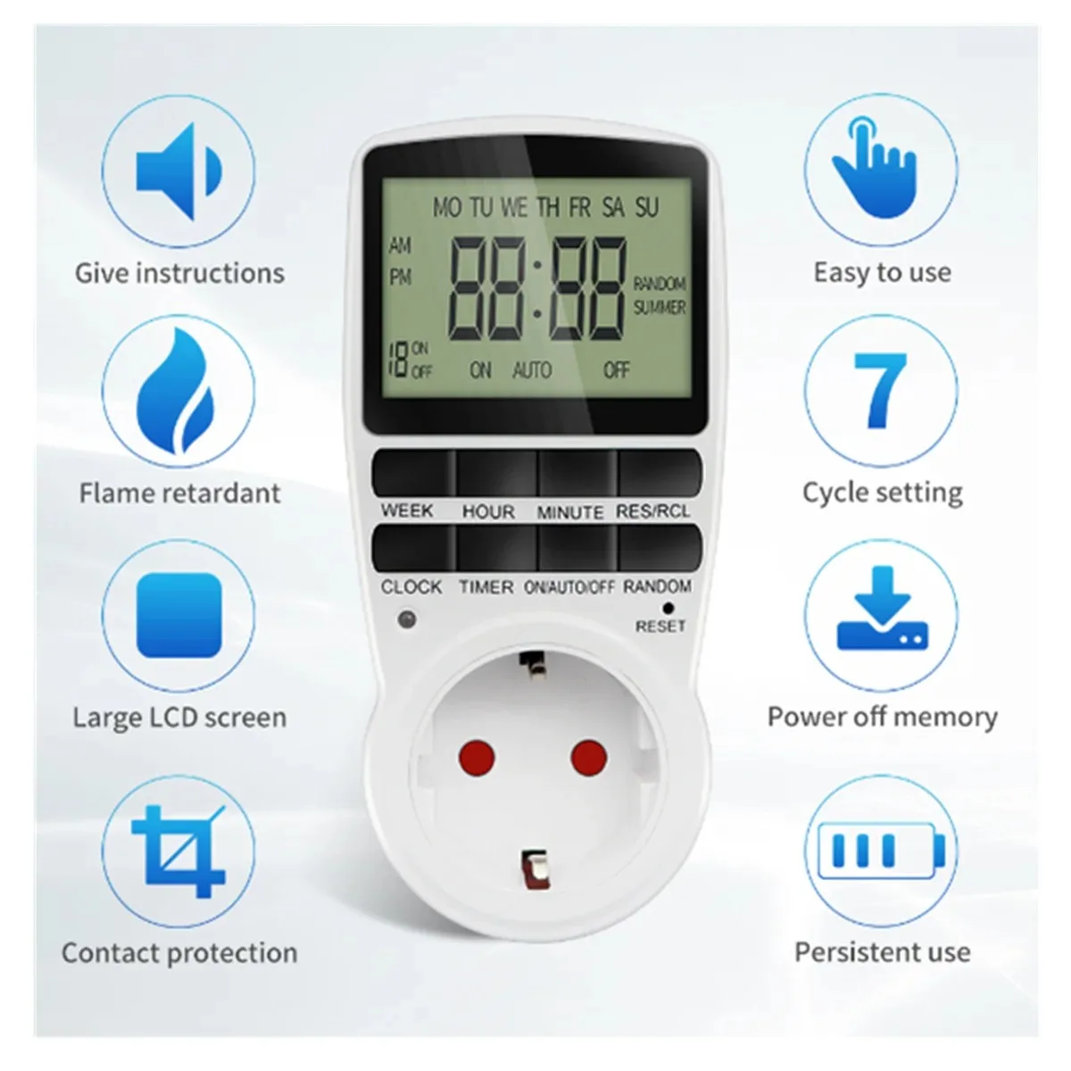 Electronic-Digital-Timer-Kitchen-Timer-Socket-Outlet-230V-110V-12-24 ...