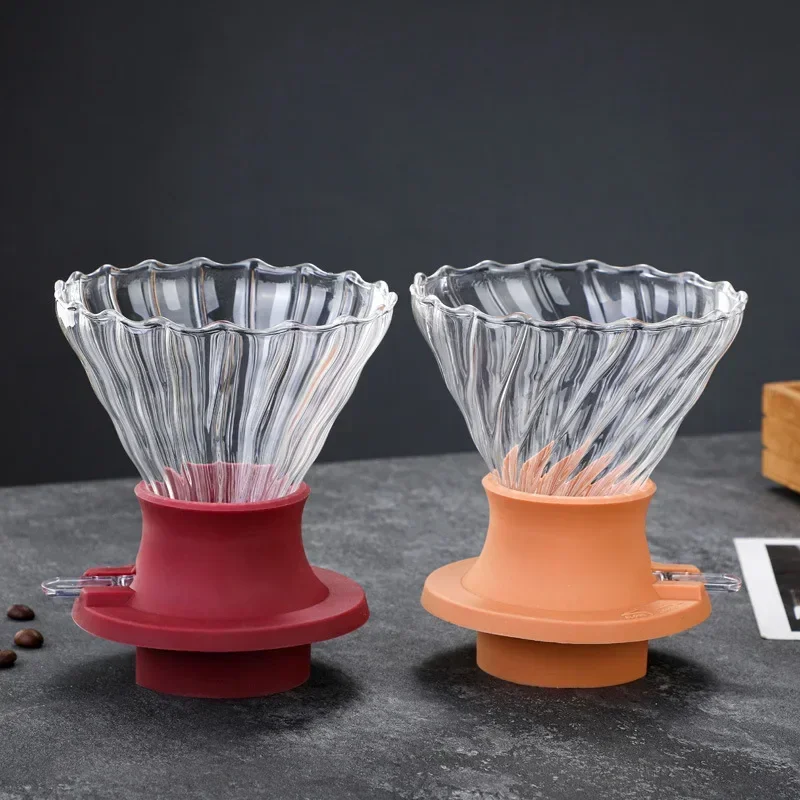 Glass-V-shaped-Funnel-Coffee-Pot-Intelligent-Cup-Coffee-Filter-Cup ...