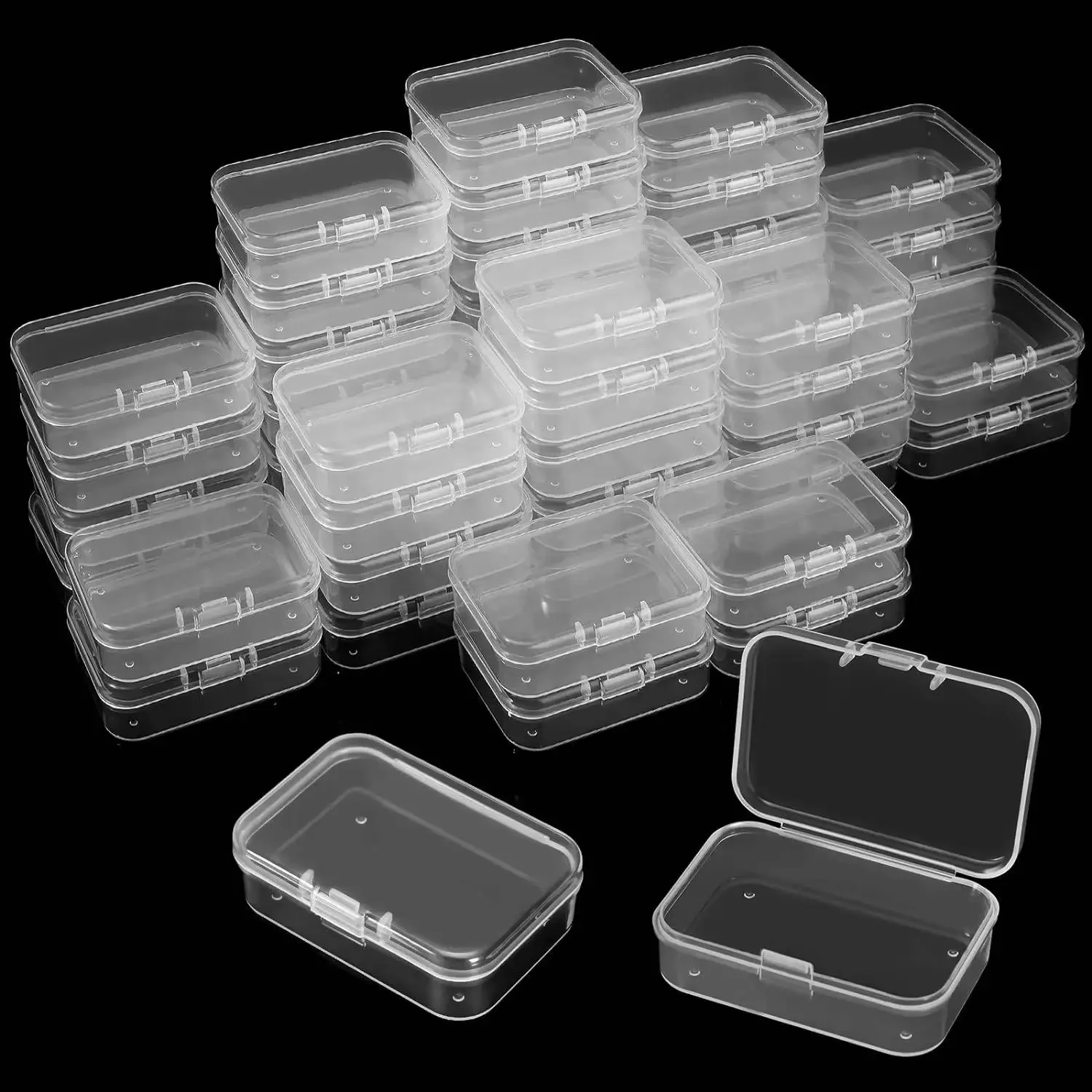 6pcs-Clear-Small-Plastic-Containers-Mini-Rectangular-Empty-Storage ...