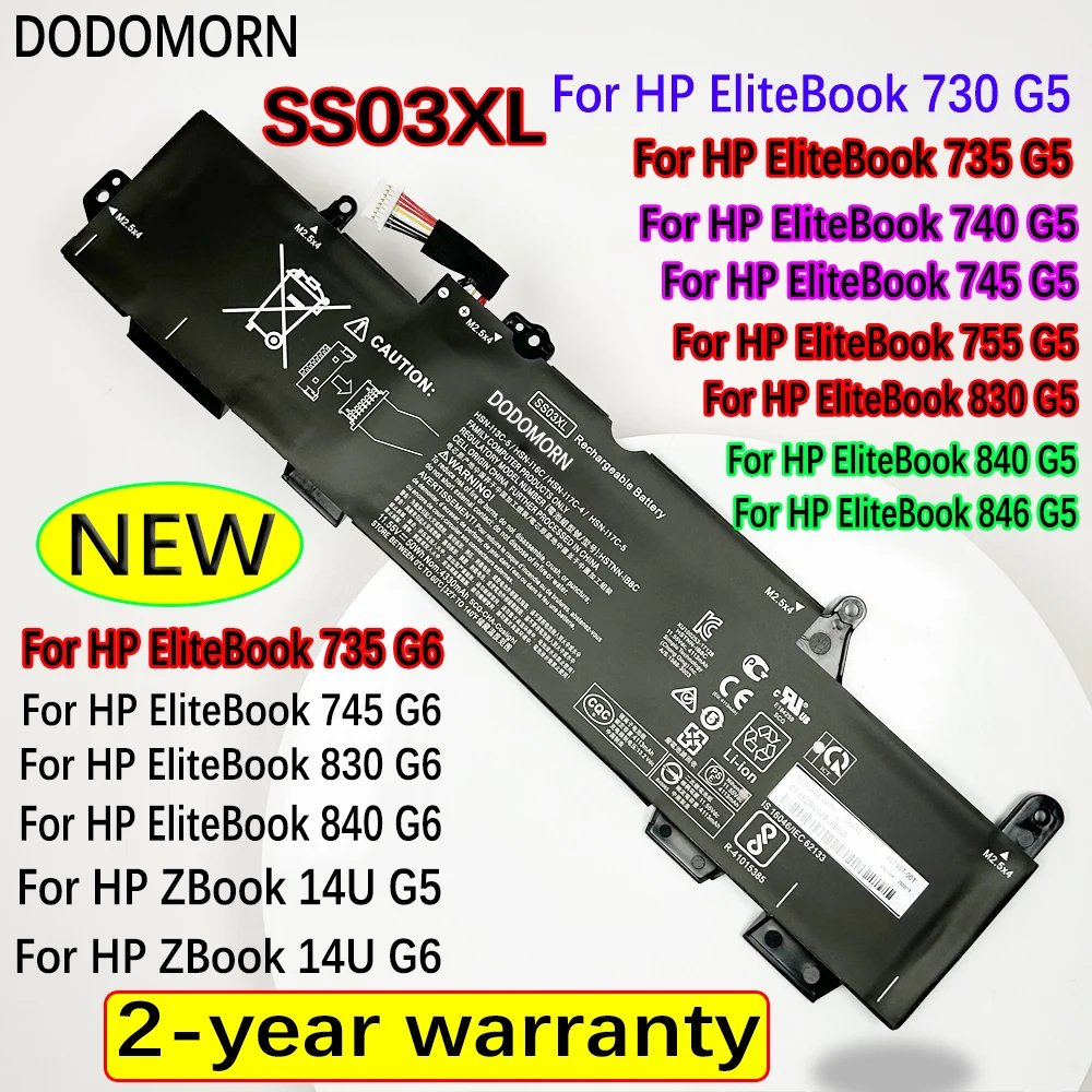 DODOMORN-New-SS03XL-50Wh-Battery-For-HP-EliteBook-730-735-740-745-755 ...