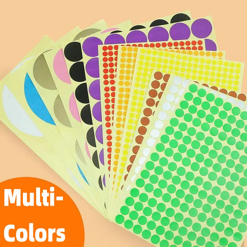 8mm-100mm-Self-Adhesive-Dot-Label-Stickers-15-Sheets-Multi-Color-and ...