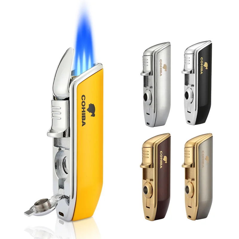 Cohiba-Portable-Cigar-Lighter-Windproof-3-Nozzle-Jet-Flame-Torch ...