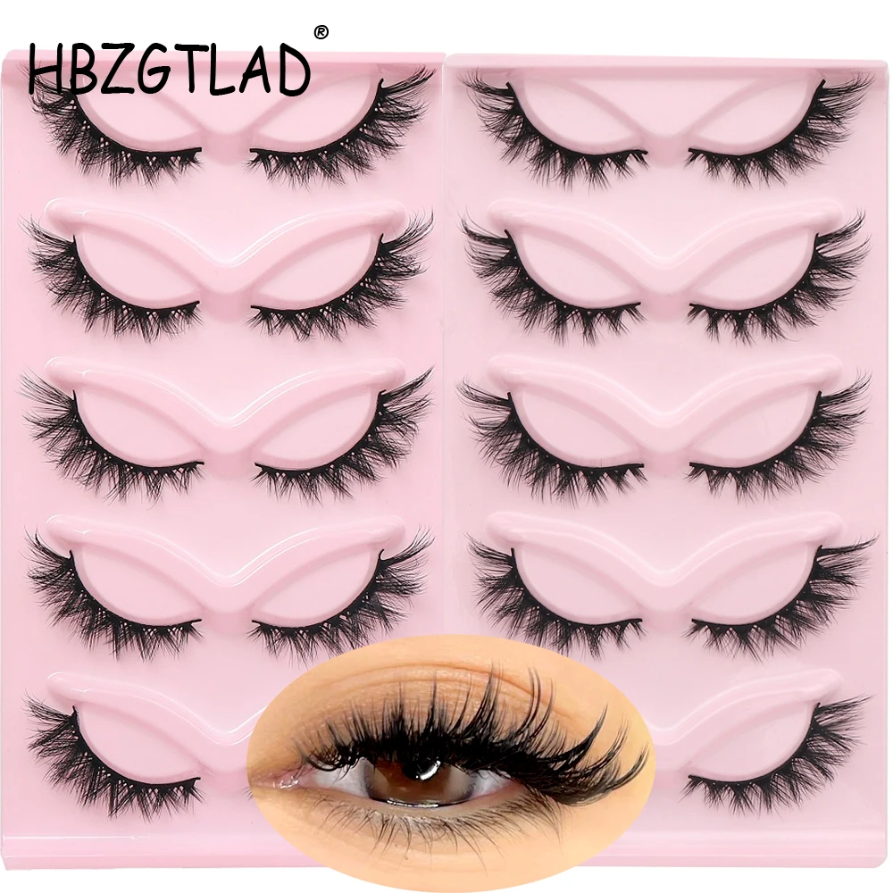 New-3D-mink-eyelashes-Cat-Eye-Lashes-5-Pairs-Winged-Wispy-Natural-False ...