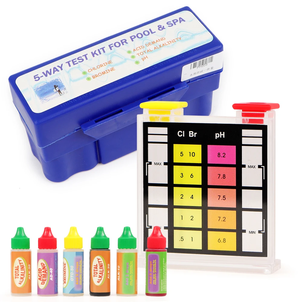 5-Way-Water-Quality-Test-Kit-For-Pool-Swimming-Chlorine-Acid-Demand ...