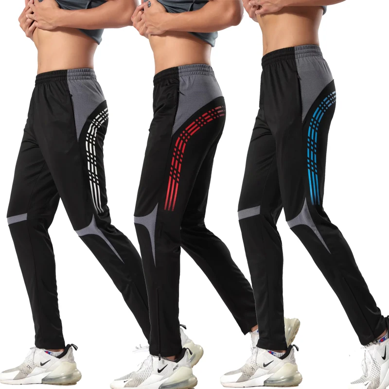 Men Football Training Pants Breathable Sport Pants Running Pants With ...
