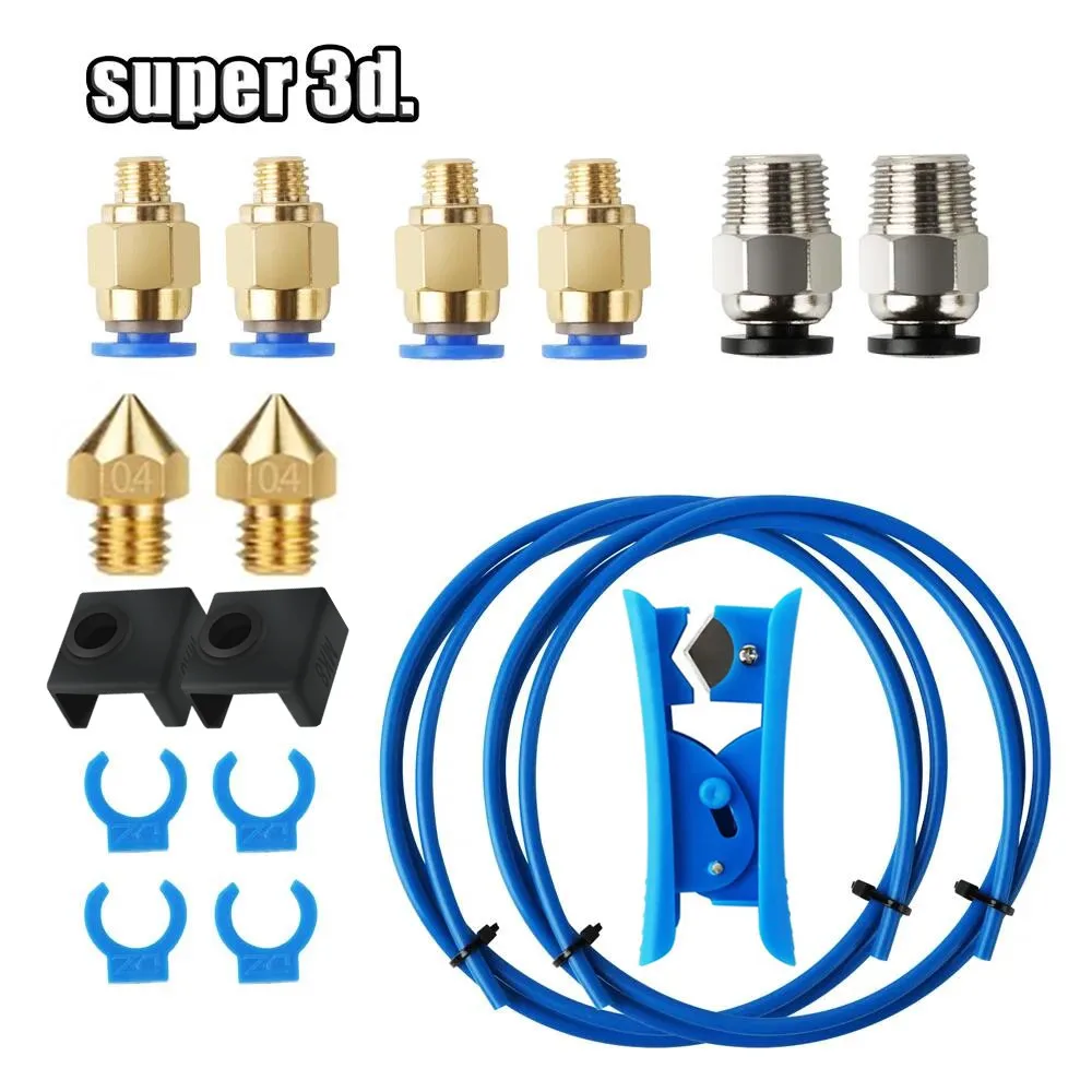 For-Creality-Ender-3-Kit-1-75mm-PTFE-Tube-Pneumatic-Connectors-PC4-M6 ...