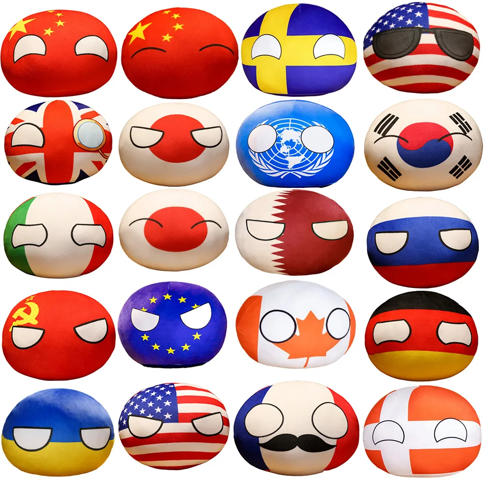 Funny Polandball 10cm Countryballs Toy Plush Pendant Plush Doll ...