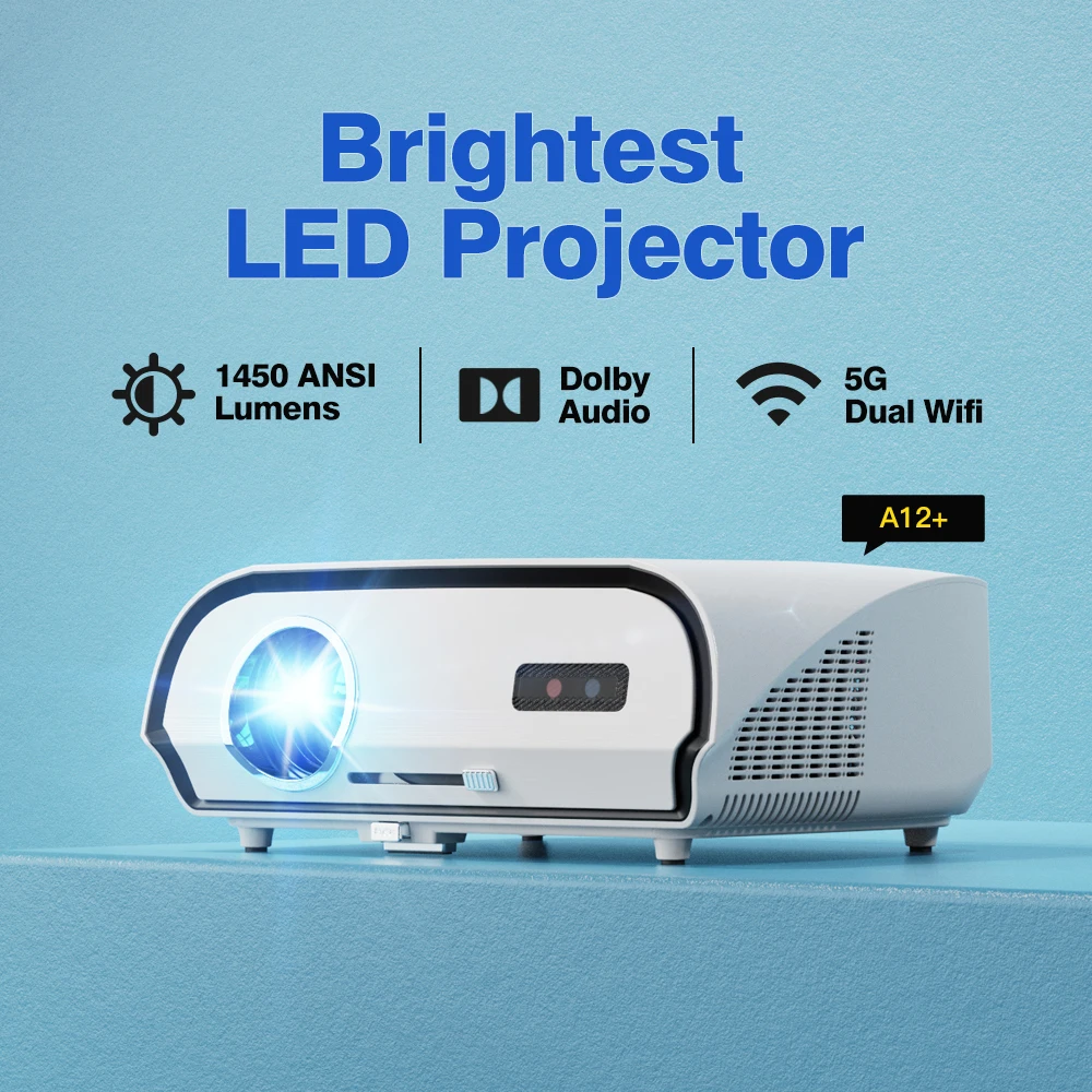 Proyektor LCD LED Rumah, Proyeksi Portabel Mini Retro 1080P, 43% OFF