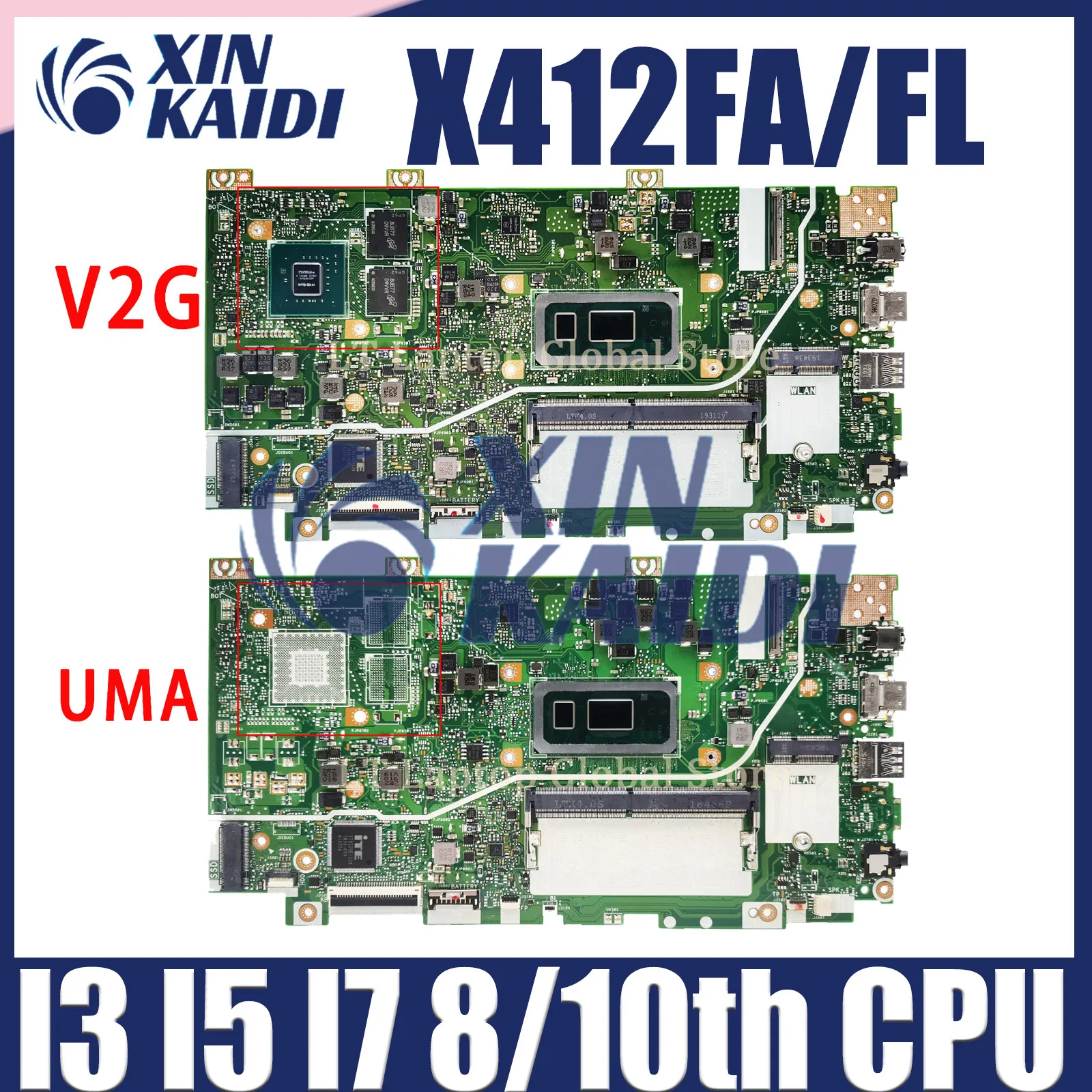 X412FA Laptop Motherboard For Asus Vivobook 14 X412 X412FL X412FLC ...