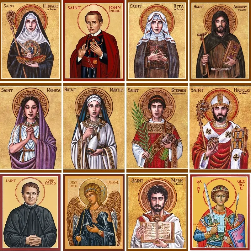 Diamond-Painting-New-Patron-Saints-Religon-Icons-Full-Diamond ...