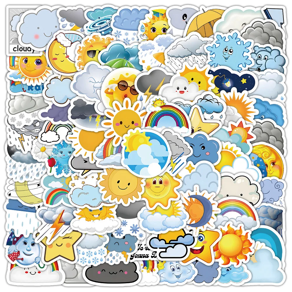 10-50-100-PCS-Cartoon-Weather-Meme-Graffiti-Stickers-Cute-Travel ...