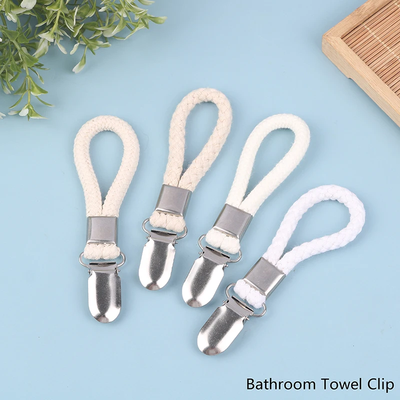 Bathroom-Towel-Clip-Woven-Cotton-Loop-Towel-Clip-Metal-Clip ...