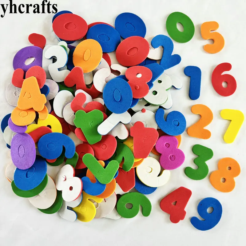 1bag-LOT-Mixed-color-0-9-number-foam-stickers-Kids-toy-Scrapbooking-kit ...