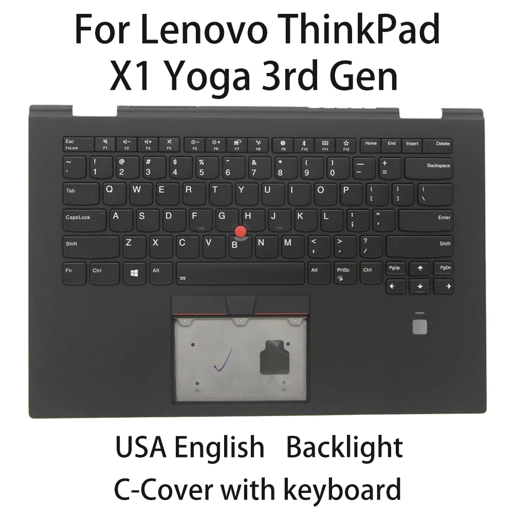 New For Lenovo X1 Yoga 3rd Gen keyboard USA English Backlight 02HL897 ...