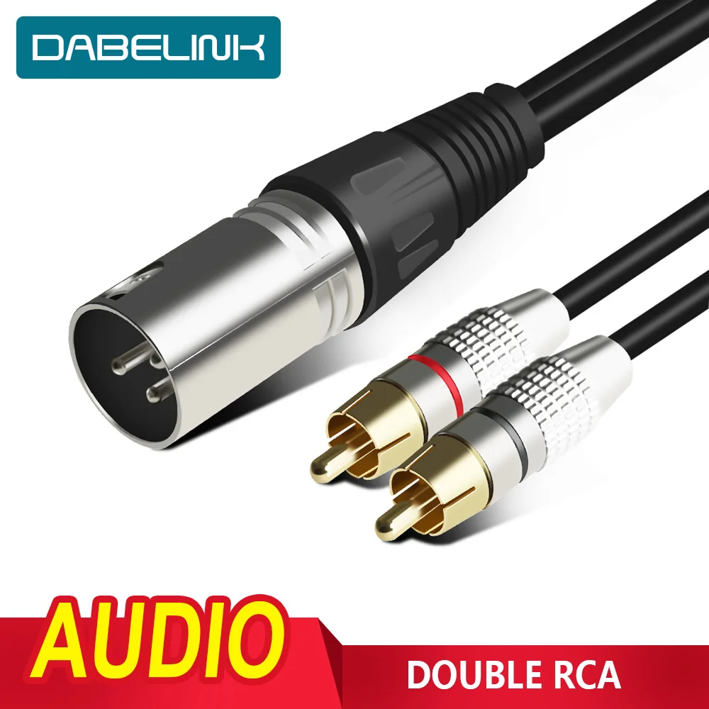 XLR-to-RCA-Cable-RCA-Male-to-XLR-3-Pin-Cannon-Female-Audio-Video-Cable ...