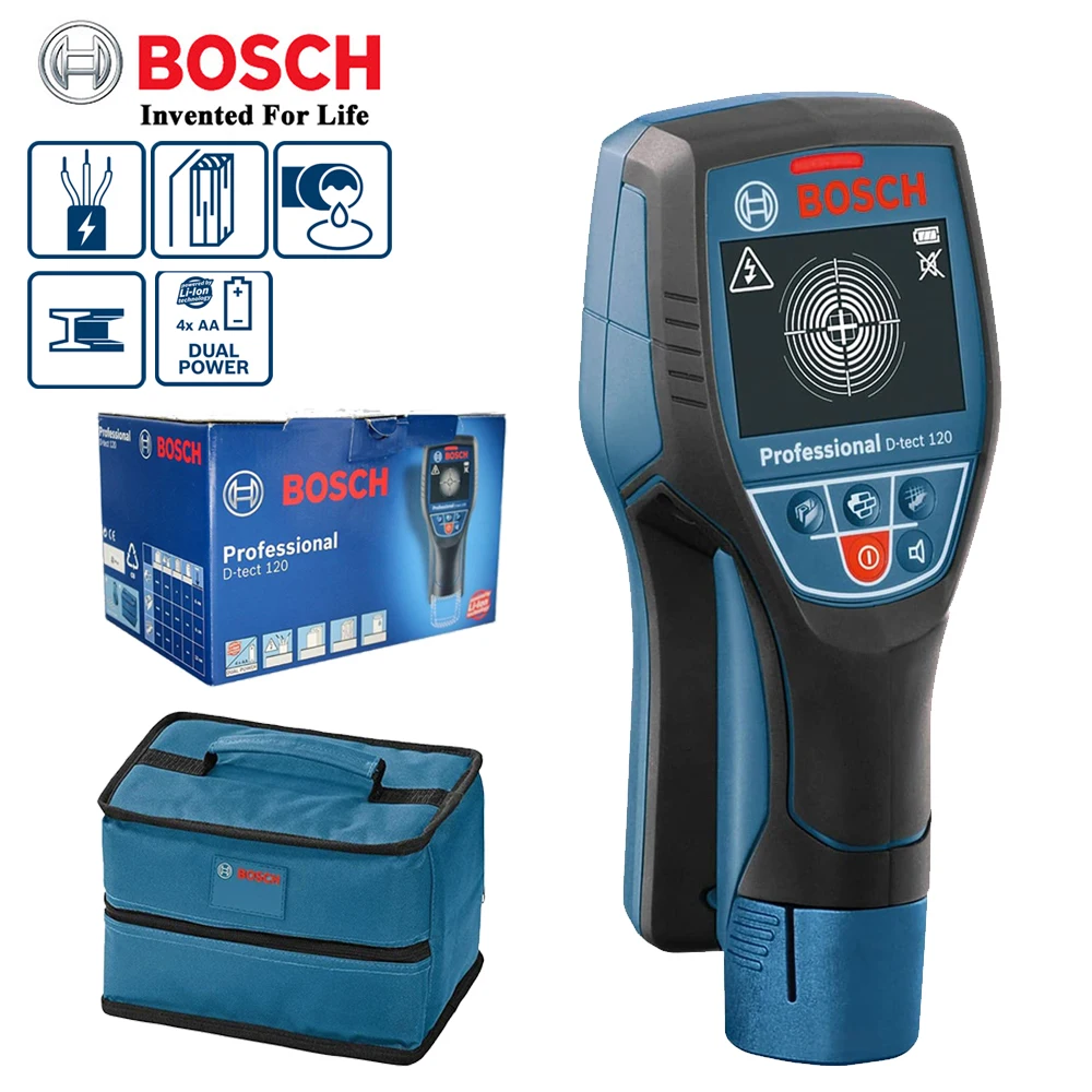 BOSCH-Detector de Metales Digital D-TECT 120, escáner de pared ...