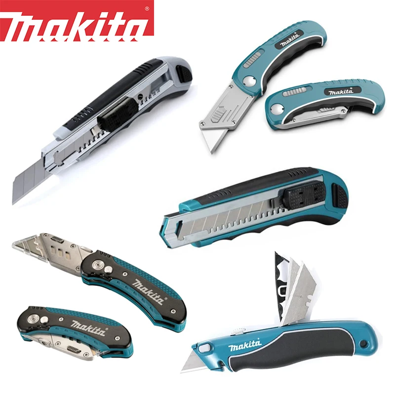 Makita-Hand-Tools-Utility-Knife-Metal-Trapezoidal-Blade-For-Wallpaper ...