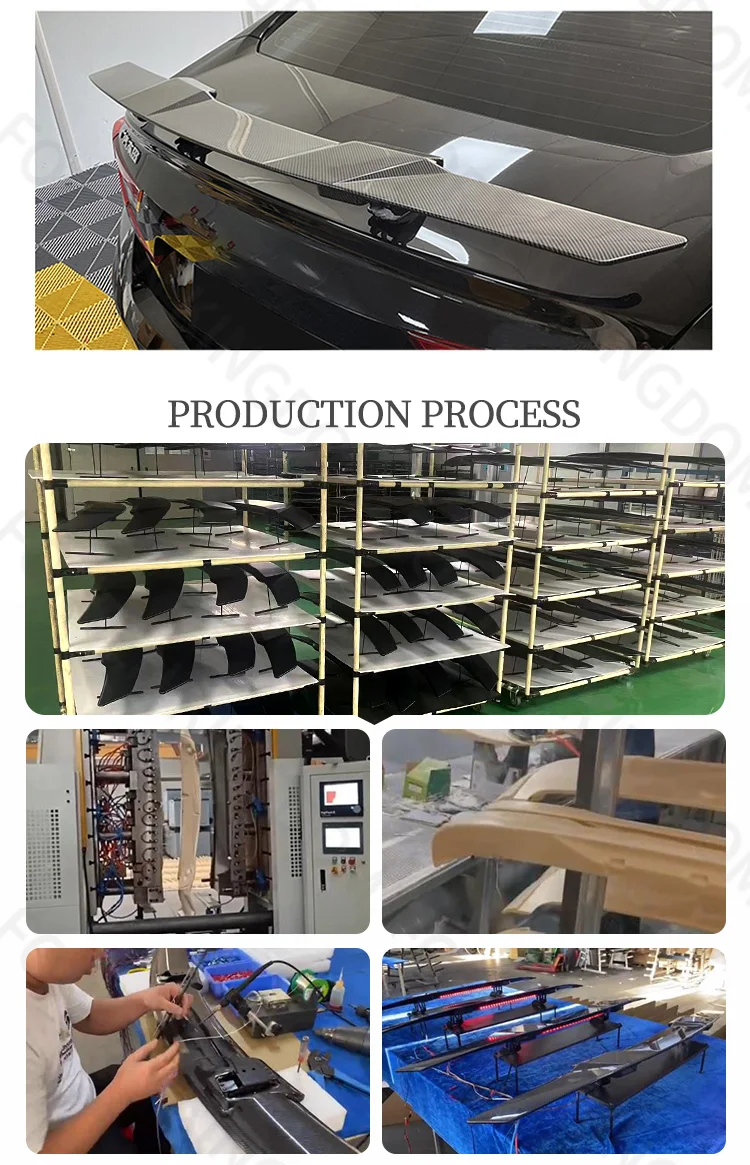 Electric Car Spoilers Universal Carbon Fiber Rear Spoiler For Honda Ci ...